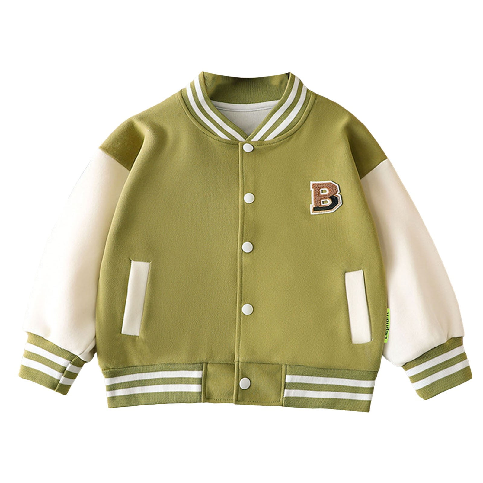 Gvdentm Baby Boy Girl Baseball Varsity Jacket 12M-10T Causal Button ...
