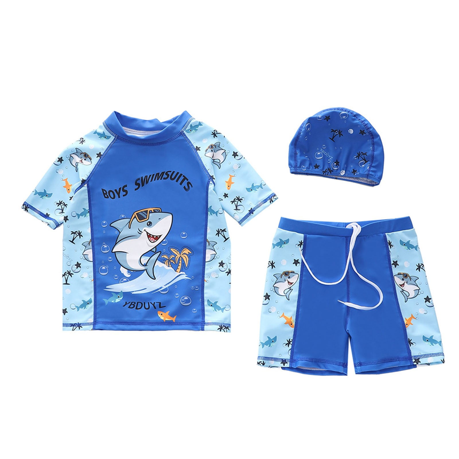 Gvdentm Baby Boy Rash Guard Set 3 Pieces Swimsuit Swim Trunks Set ...