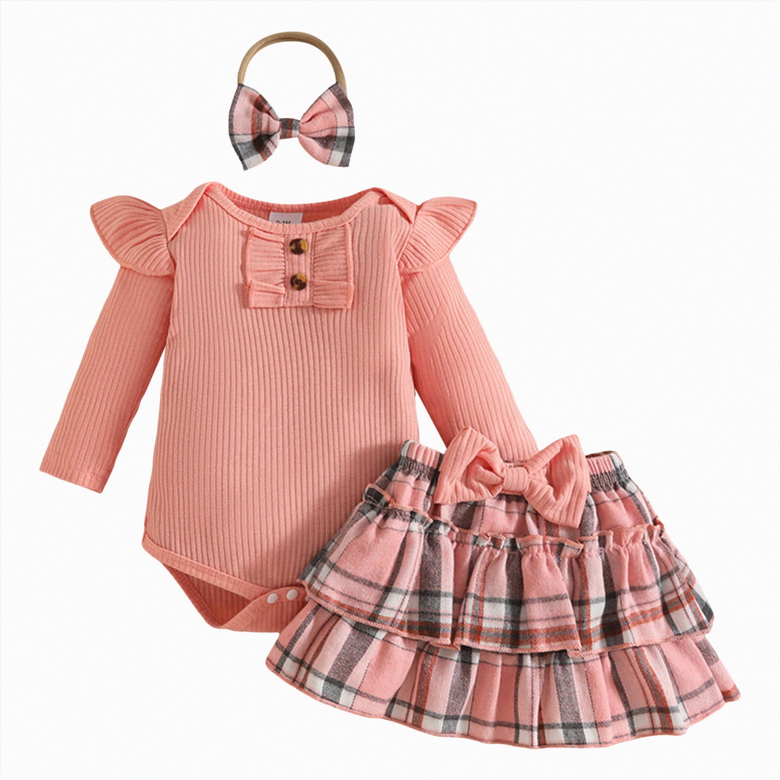 Gvdentm Baby Girl Outfits 3-6 Months Preemie Clothes Fall/Winter Romper ...
