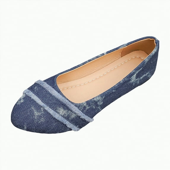 Gvdentm Black Dress Shoes for Women Women's Dress Flats Ballet Low ...