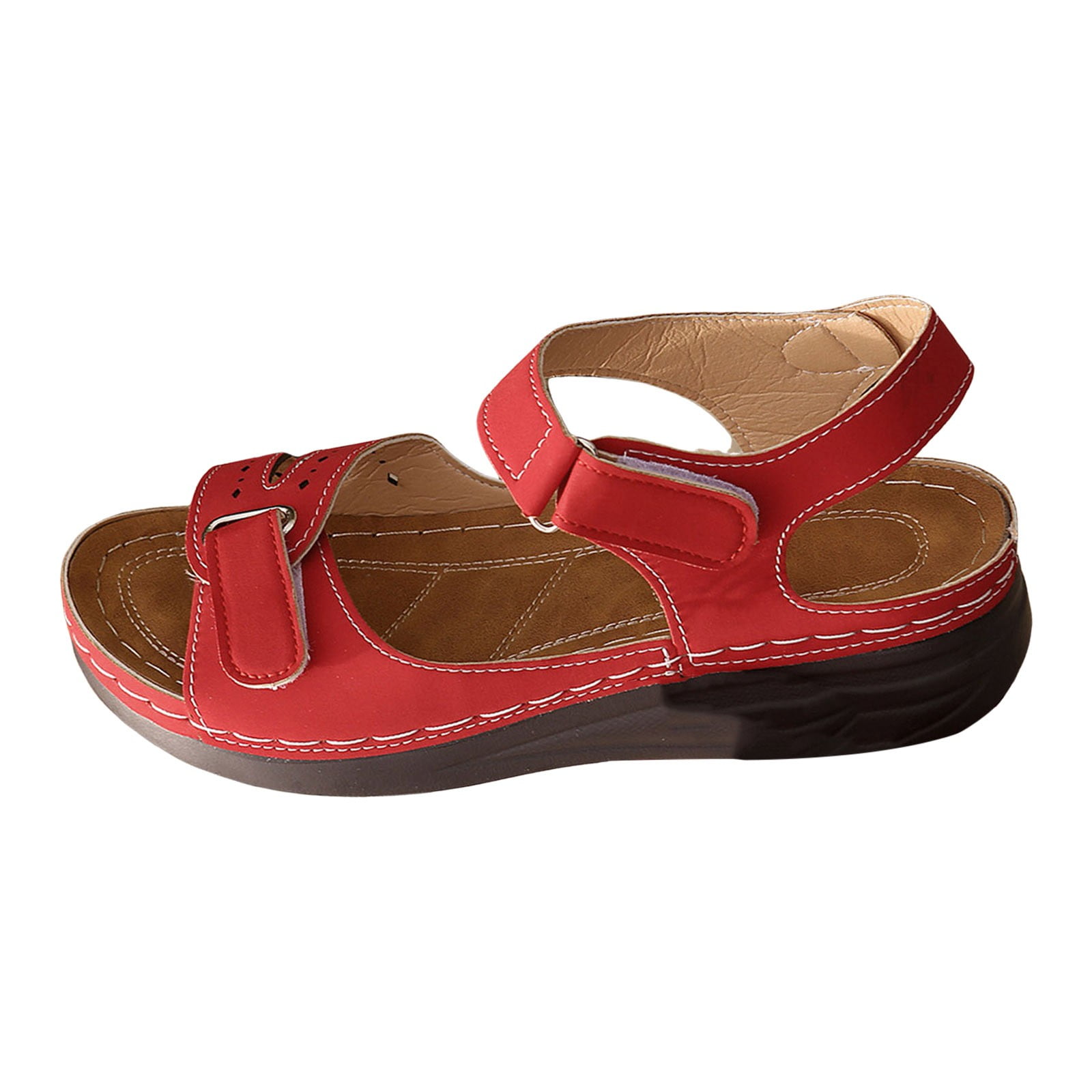 Gvdentm Dress Sandals for Women Comfortable Arch Support Dressy Flat ...