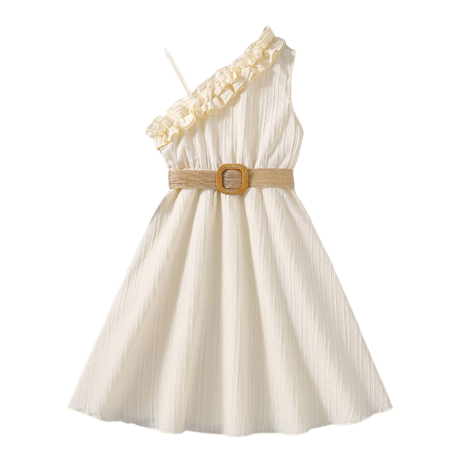 Gvdentm Easter Little Girl Dress Dresses Girls Dress One Shoulder ...