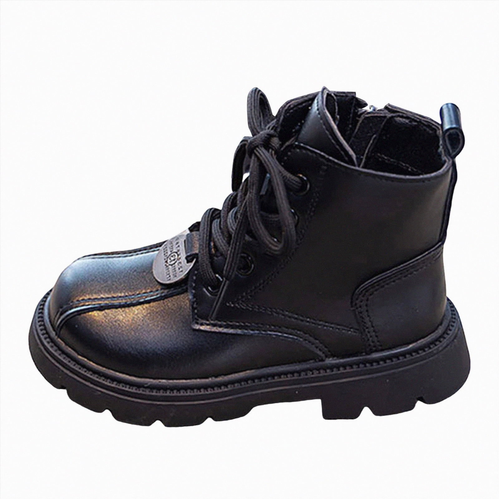 Gvdentm Girls Brown Boots Size 2 Girls Mid-Calf Boots Chunky Low Heel ...