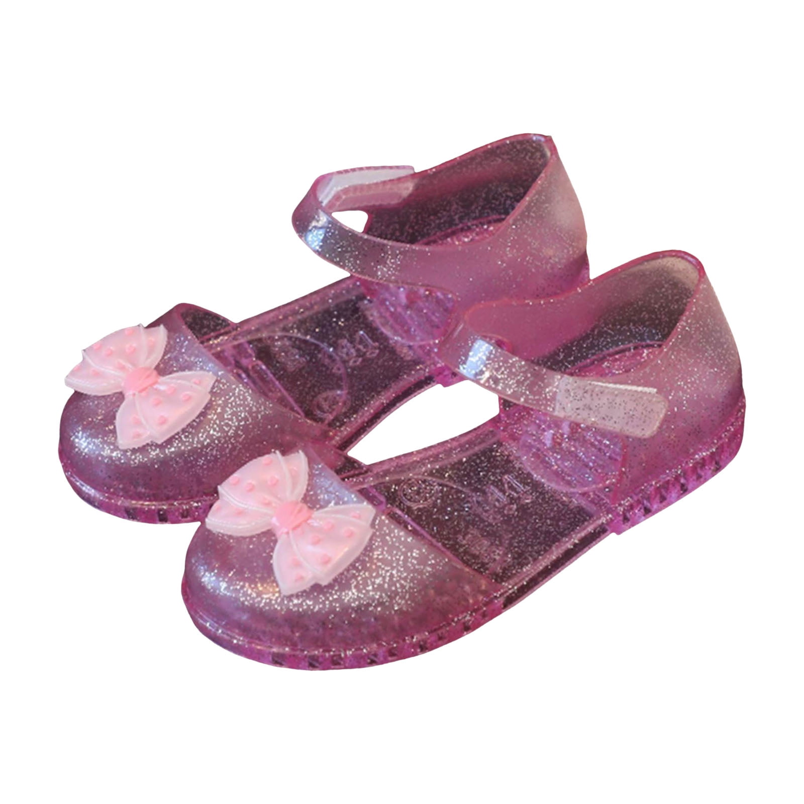 Gvdentm Girls Sandals Princess Jelly Flats Shoes, Birthday Party Dress ...