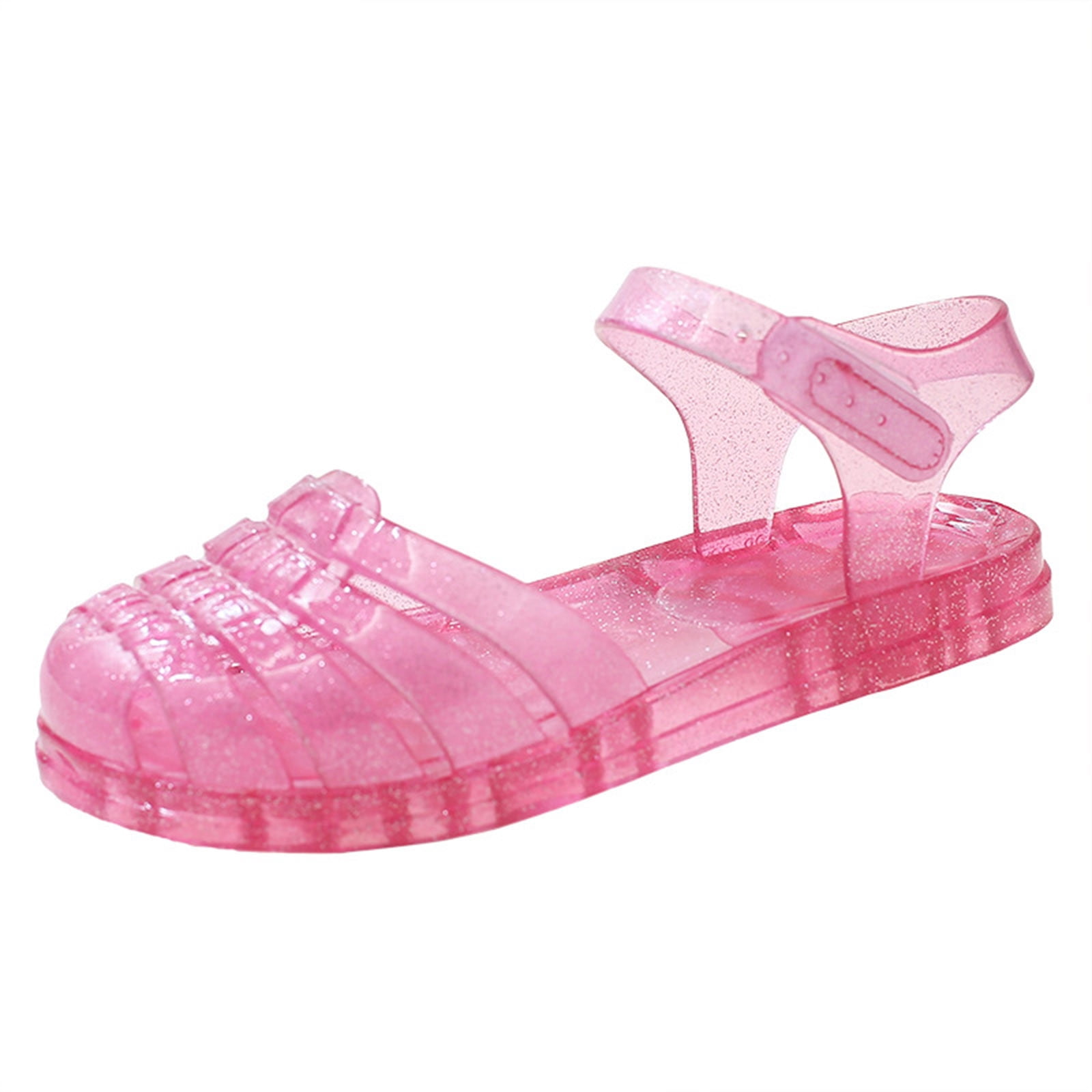 Gvdentm Girls Sandals Princess Jelly Flats Shoes, Birthday Party Dress ...