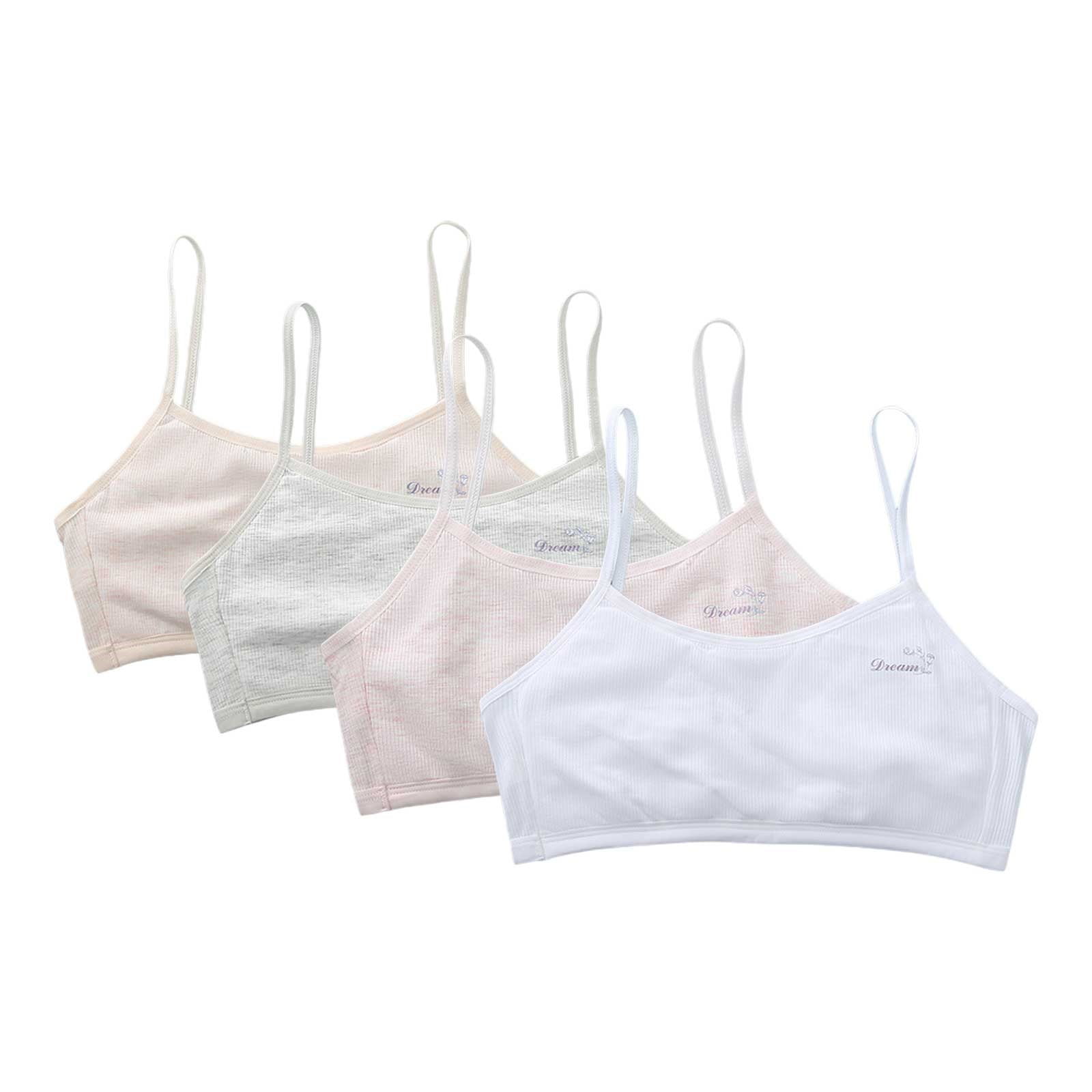 Gvdentm Girls Training Bras 8-10 Years Old Sports Seamless Bra Comfort ...