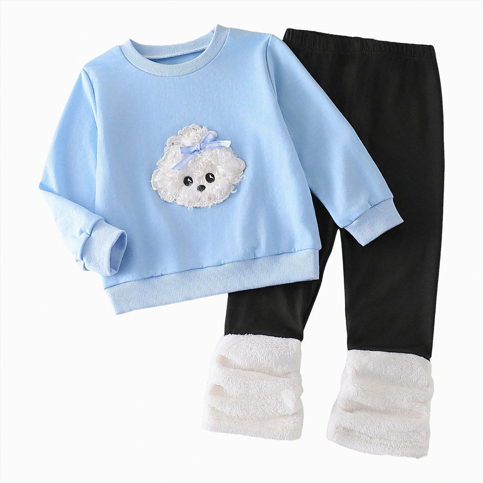 Gvdentm Kids Toddler Girls Clothing Set 4t Long Sleeve Top With Bowknot ...