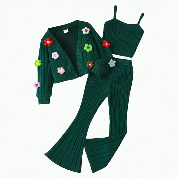 Gvdentm Kids Toddler Girls Clothing Set 4t Sweatshirt Floral Print ...