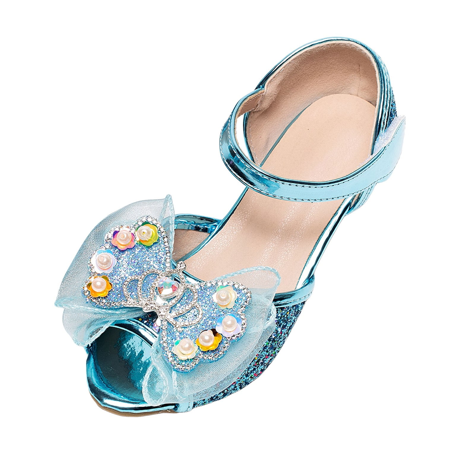 Gvdentm Little Girl Sandals Size 12 White Dress Shoes for Girls Low ...