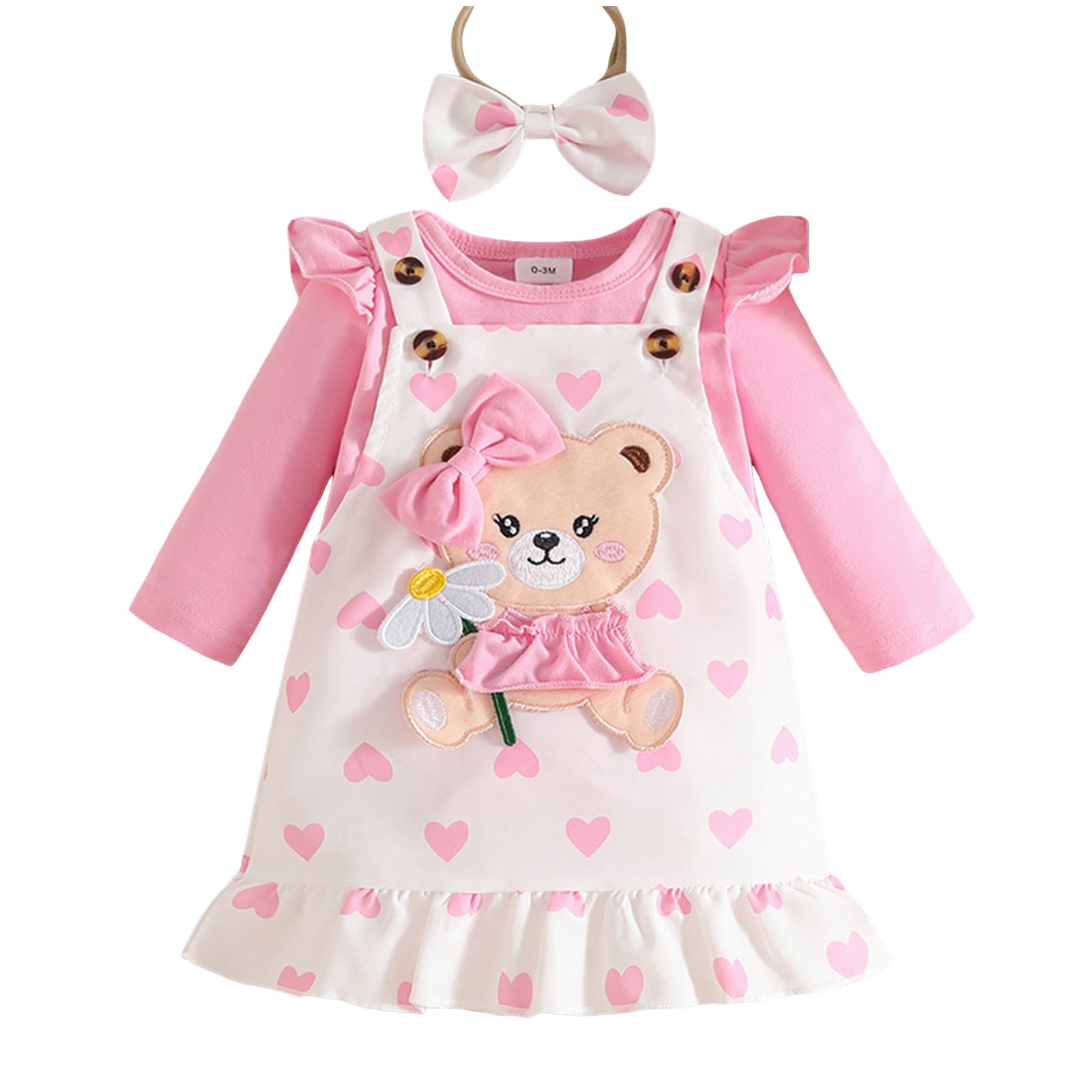 Gvdentm Matching Outfits for Girls Baby Girl Romper Ruffle Long Sleeve ...