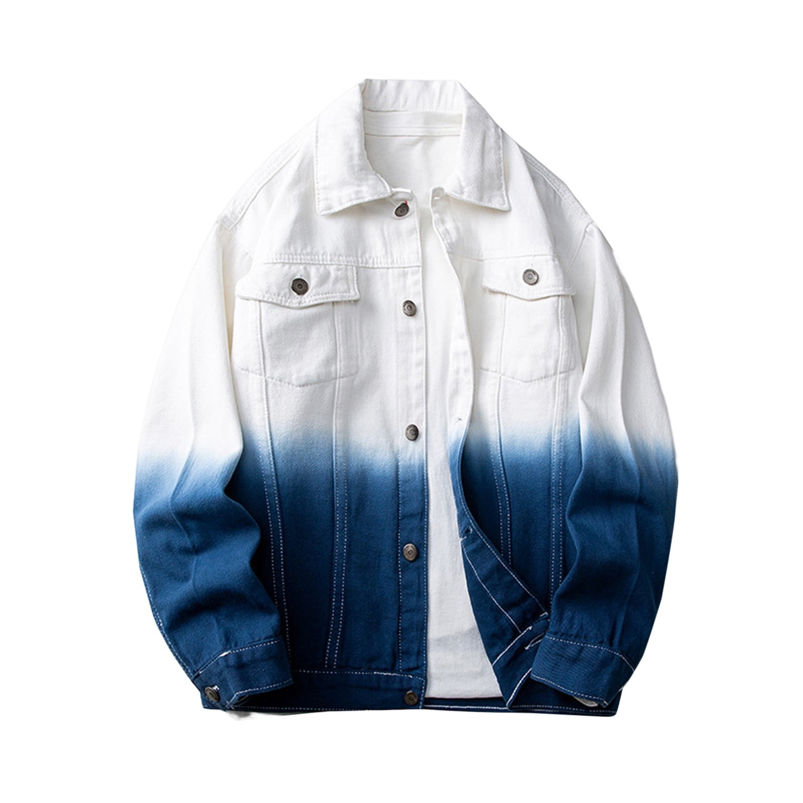 Gvdentm Men's Jacket Lightweight Bomber Jacket Casual Button Down ...