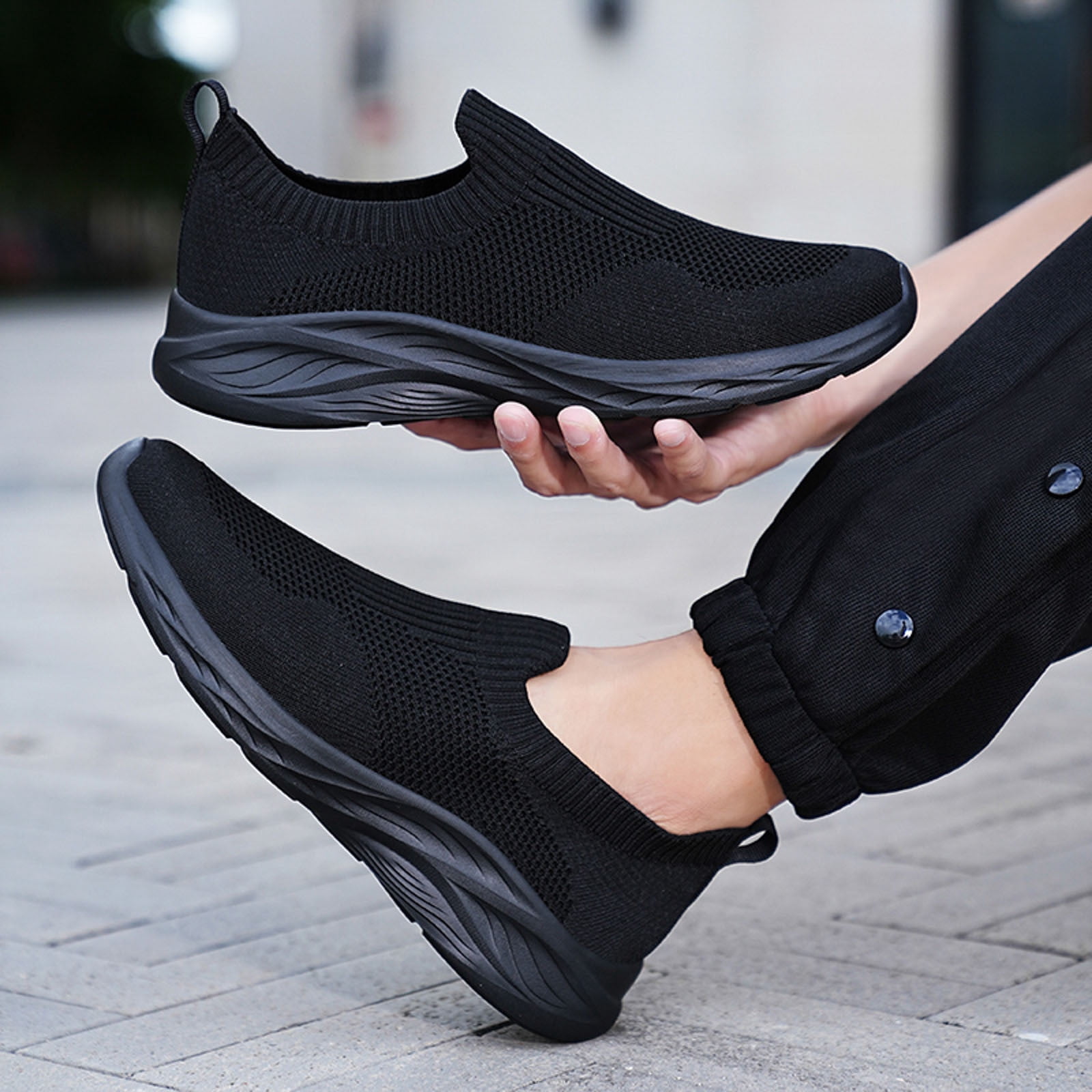 Gvdentm Men's Runners Everyday Sneakers Mesh Sneakers Mens Lightweight ...