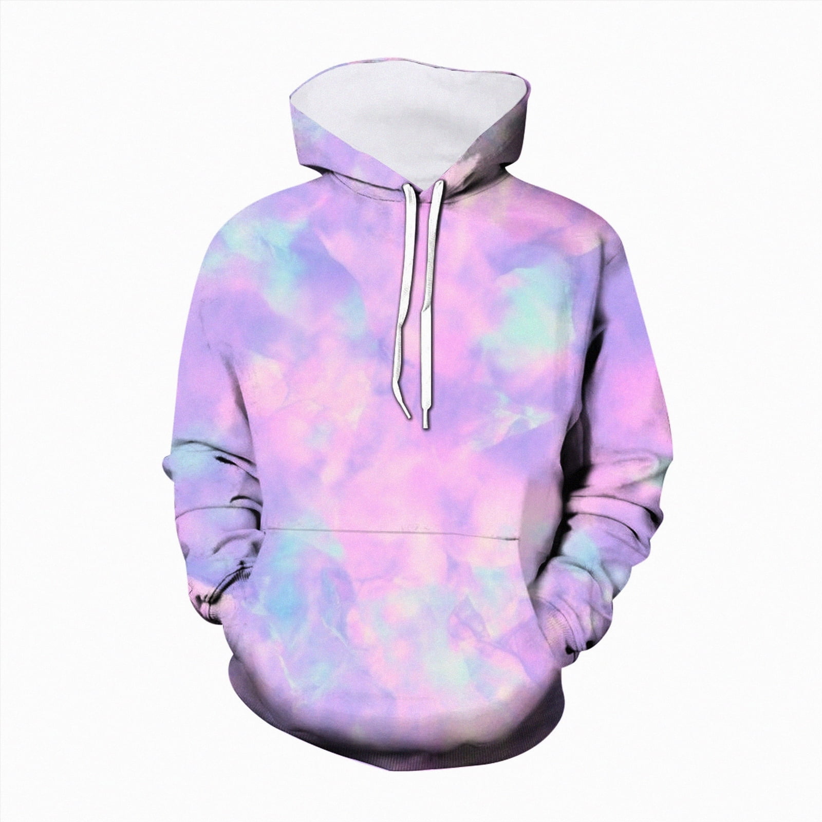 Gvdentm Tie Dye Sweatshirt Boys Girls Hooded Kangaroo Pocket Pullover ...
