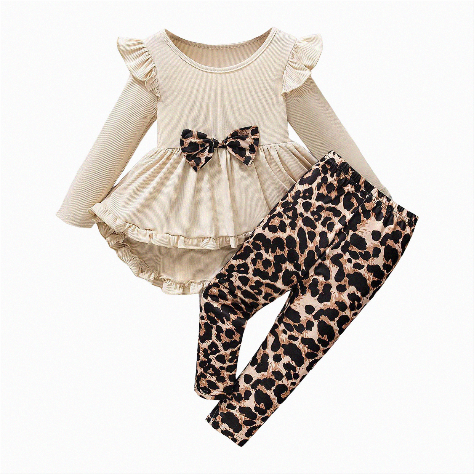 Gvdentm Toddler Girl Clothes 3T Floral Outfit Ruffle Sleeve Shirt with ...