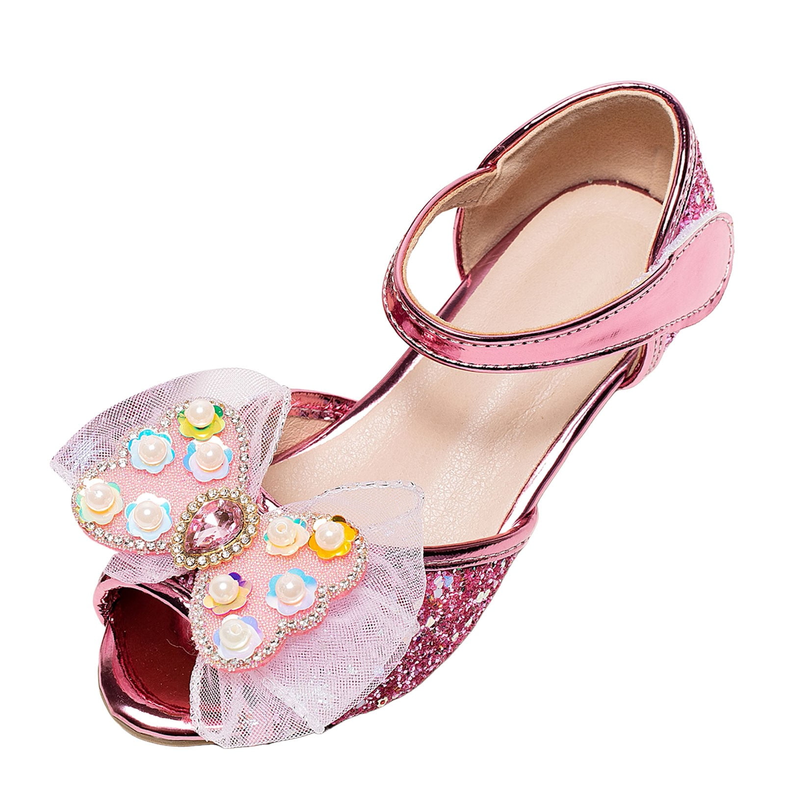 Gvdentm White Shoes for Girls Girls Heels Dress Shoes Flower Girl Mary ...
