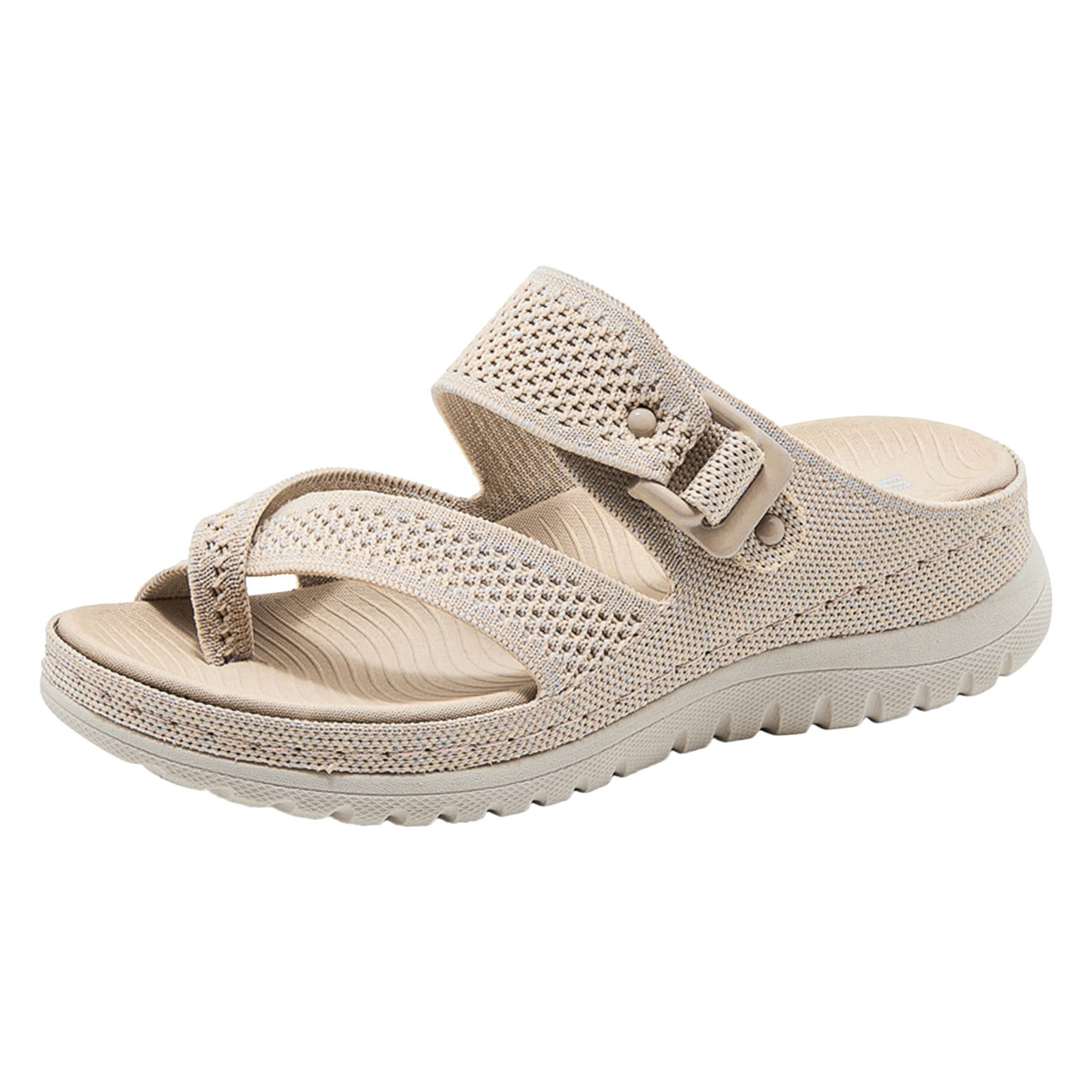 Gvdentm Wide Sandals for Women Wide Width Comfort Elastic Strap ...