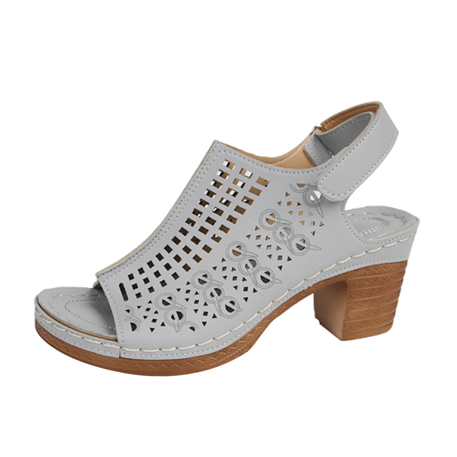 Gvdentm Women Beach Sandals Non Slip Shoes,Soft Leather Closed toe ...