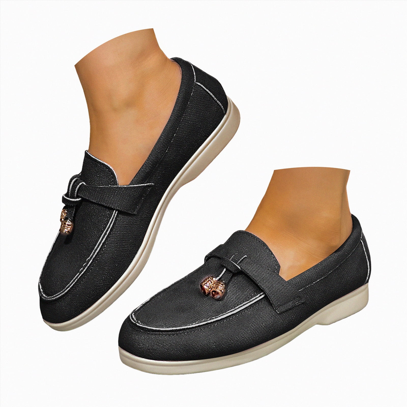 Gvdentm Women Shoes Heels Women's Shoes Comfy Fashion Loafers Slip on ...