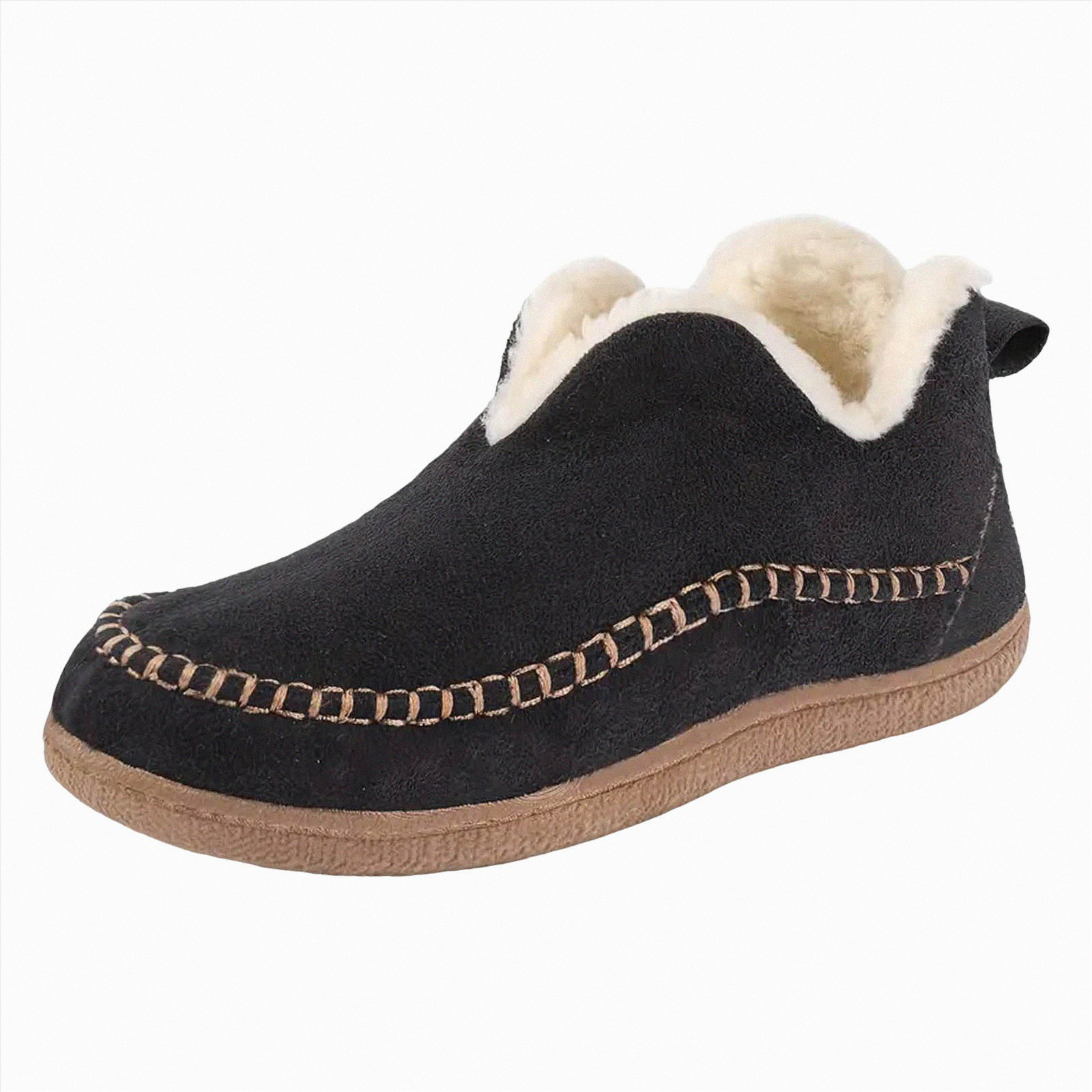 Gvdentm Women Slipper Women's Fuzzy Memory Foam Slippers, Closed Back ...