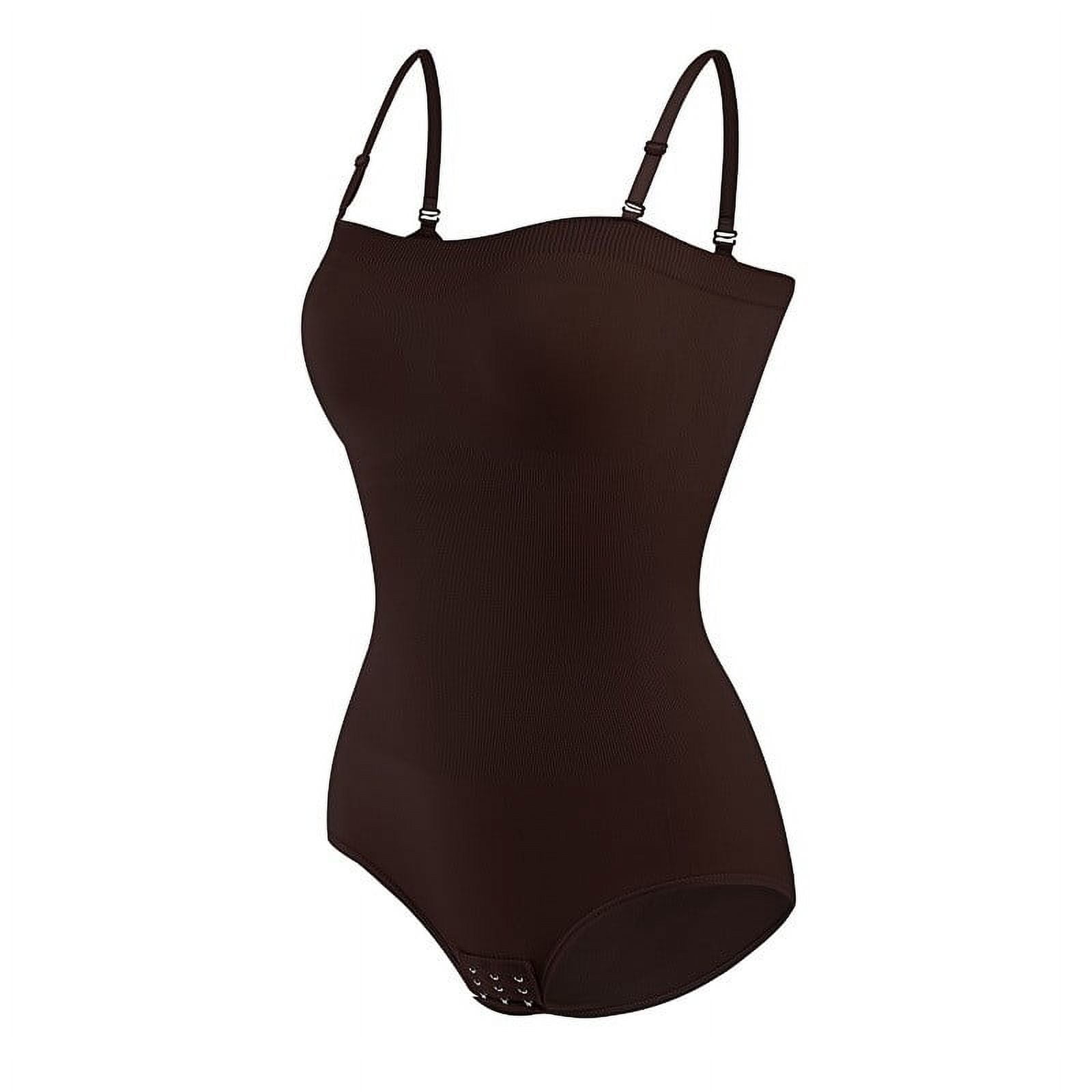 Gvdentm Women's Shapewear Bodysuit Tummy Control Body Shaper Seamless ...