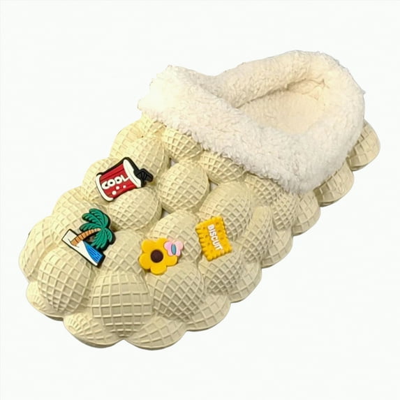 Gvdentm Womens Slipper Womens Fuzzy Open-toe Slippers Soft Comfy Memory Foam Indoor House Shoes ...