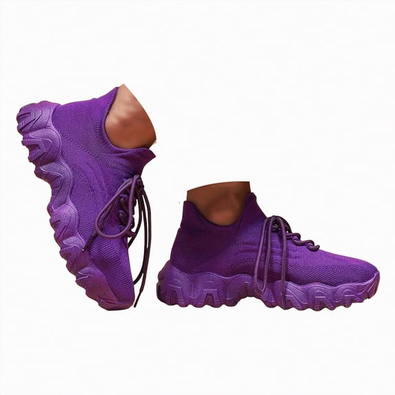 Gvdentm Womens Walking Shoes - Casual Knit Lightweight Running Sneakers ...