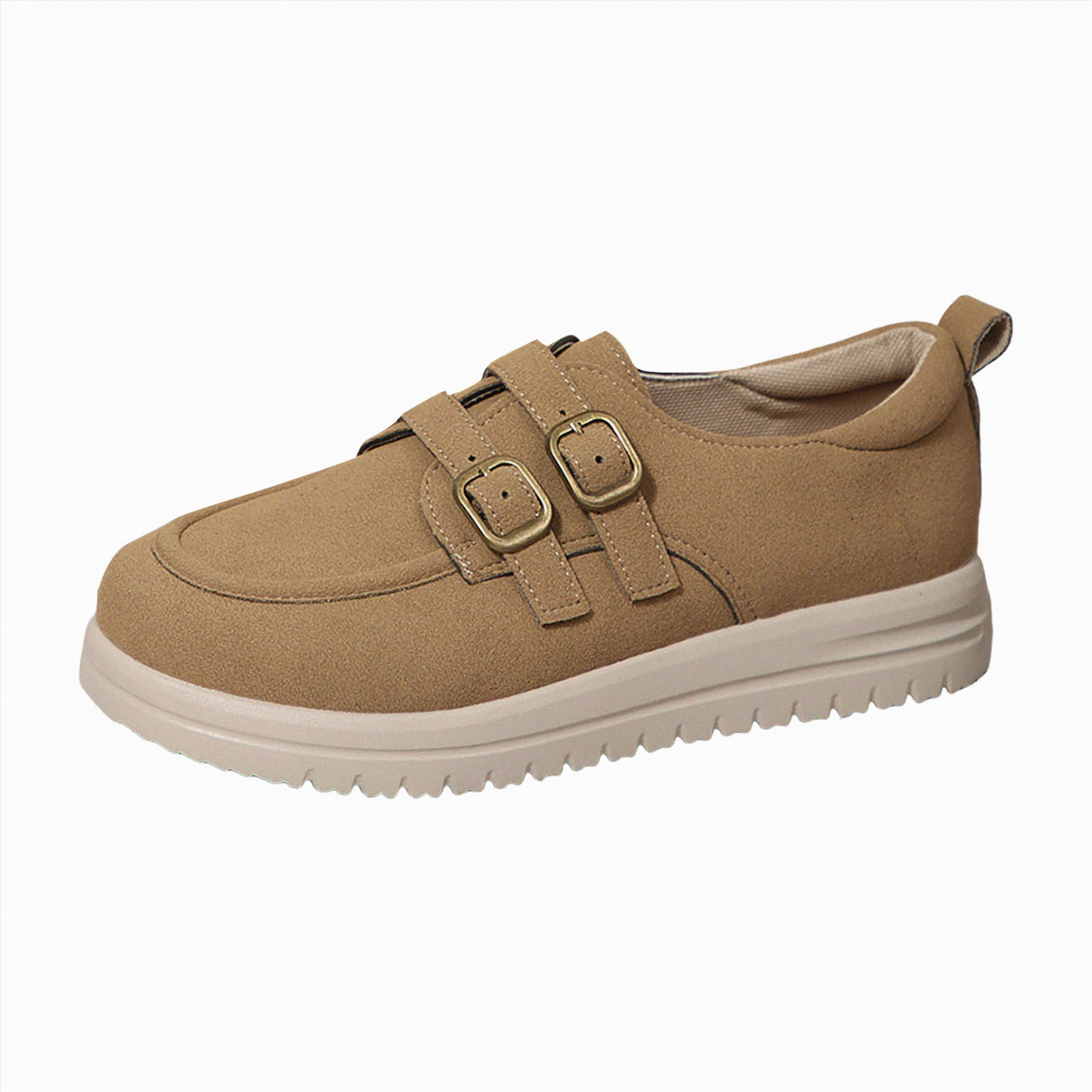 Gvdentm Womens White Sneakers Women's Loafers Comfort Slip-Ons Flat ...
