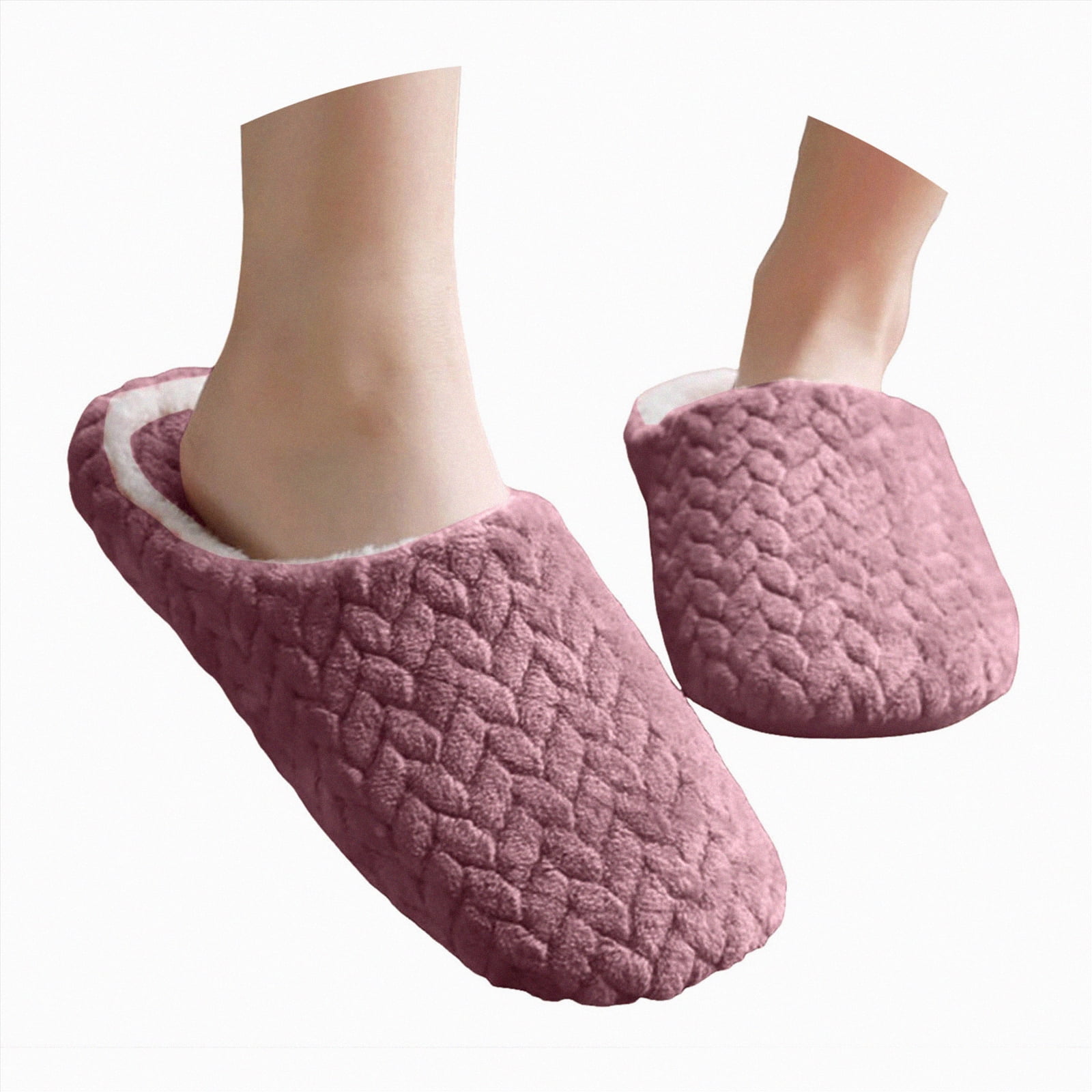 Gvdentm Wonens Slippers Fuzzy Open Toe Slippers for Women Indoor Cozy ...
