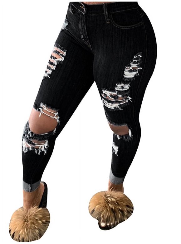 Women's Destroyed Jeans