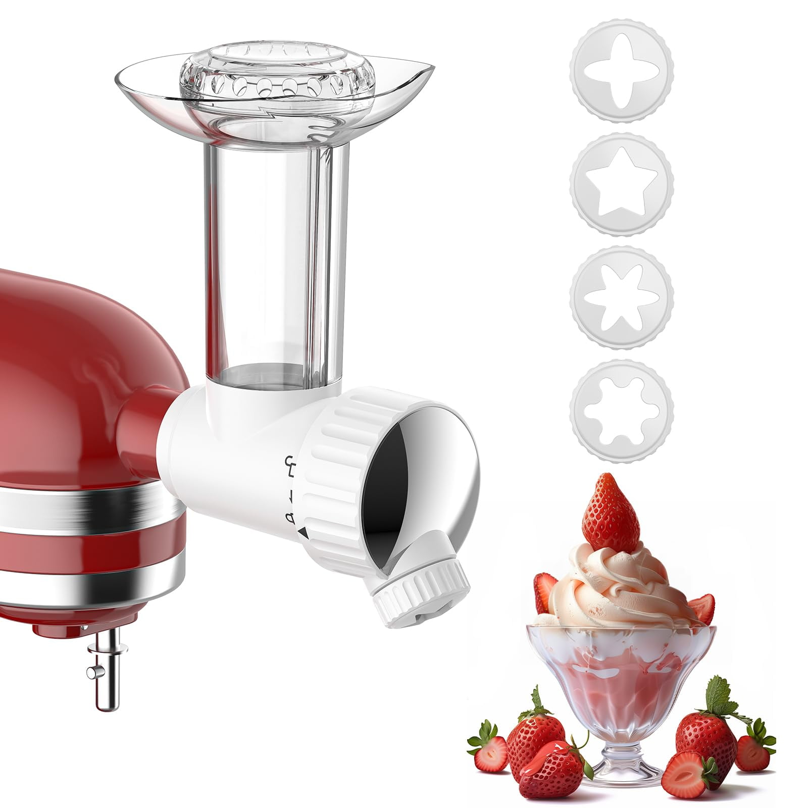 Gvode Frozen Fruit Ice Cream Attachment for Kitchenaid, Make Healthy ...