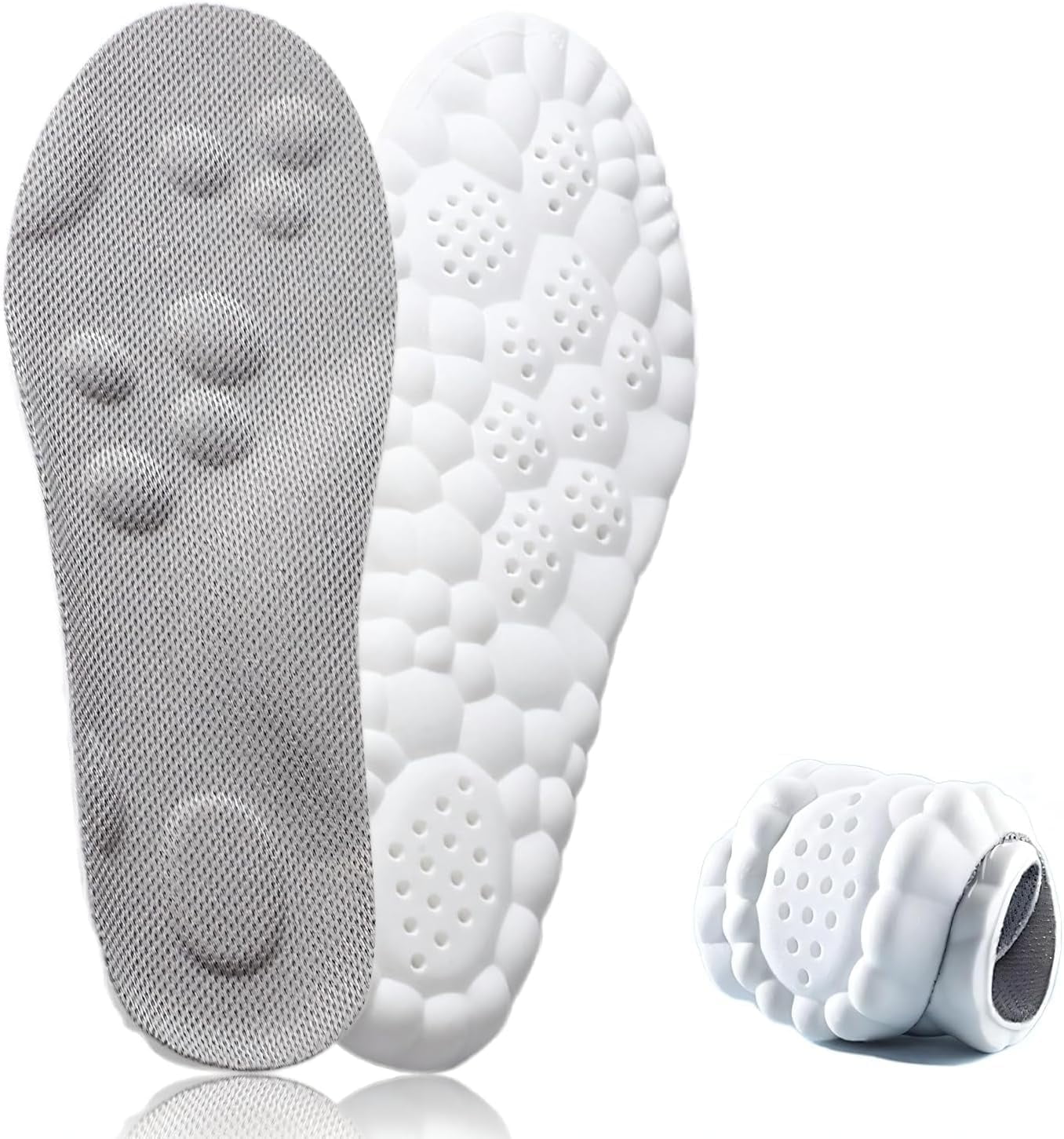 GvuoFny Soft Elastic Breathable Shoe Insoles for Men Women, 2026 New 4D ...