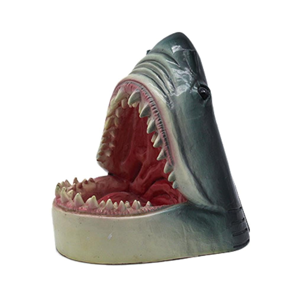 Gvyyzp Resin Floating Shark Head Garden Statue,Realistic Scary Floating ...