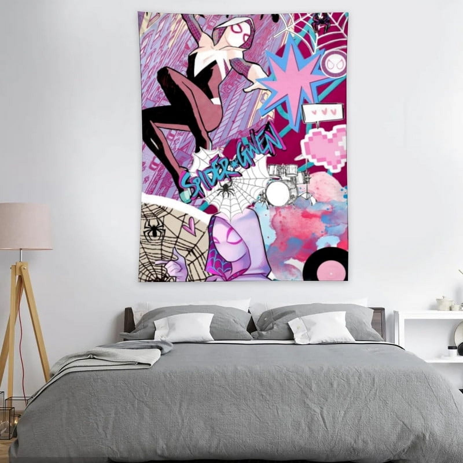 Gwen Spider Girl Tapestry Gift Wall Hanging Backdrop for Room Bedroom ...