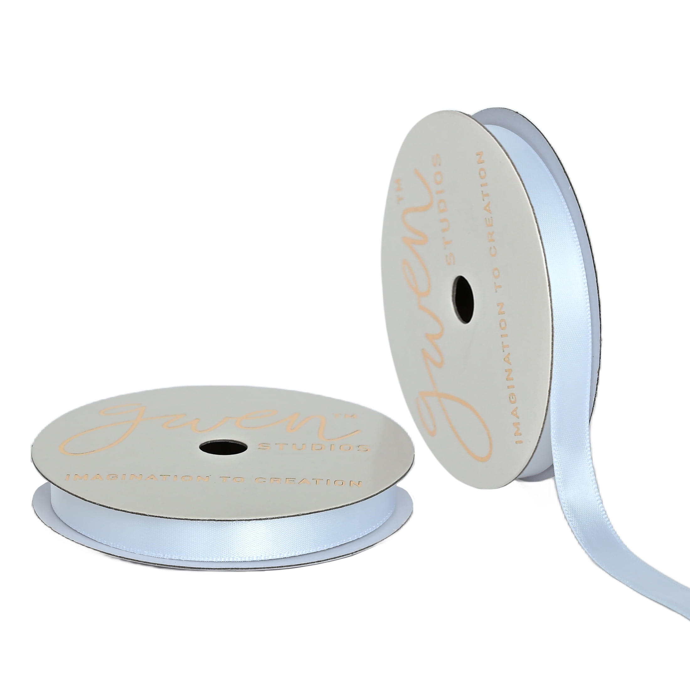 Gwen Studios 3/8" White Satin Ribbon, 7 Yards - Walmart.com