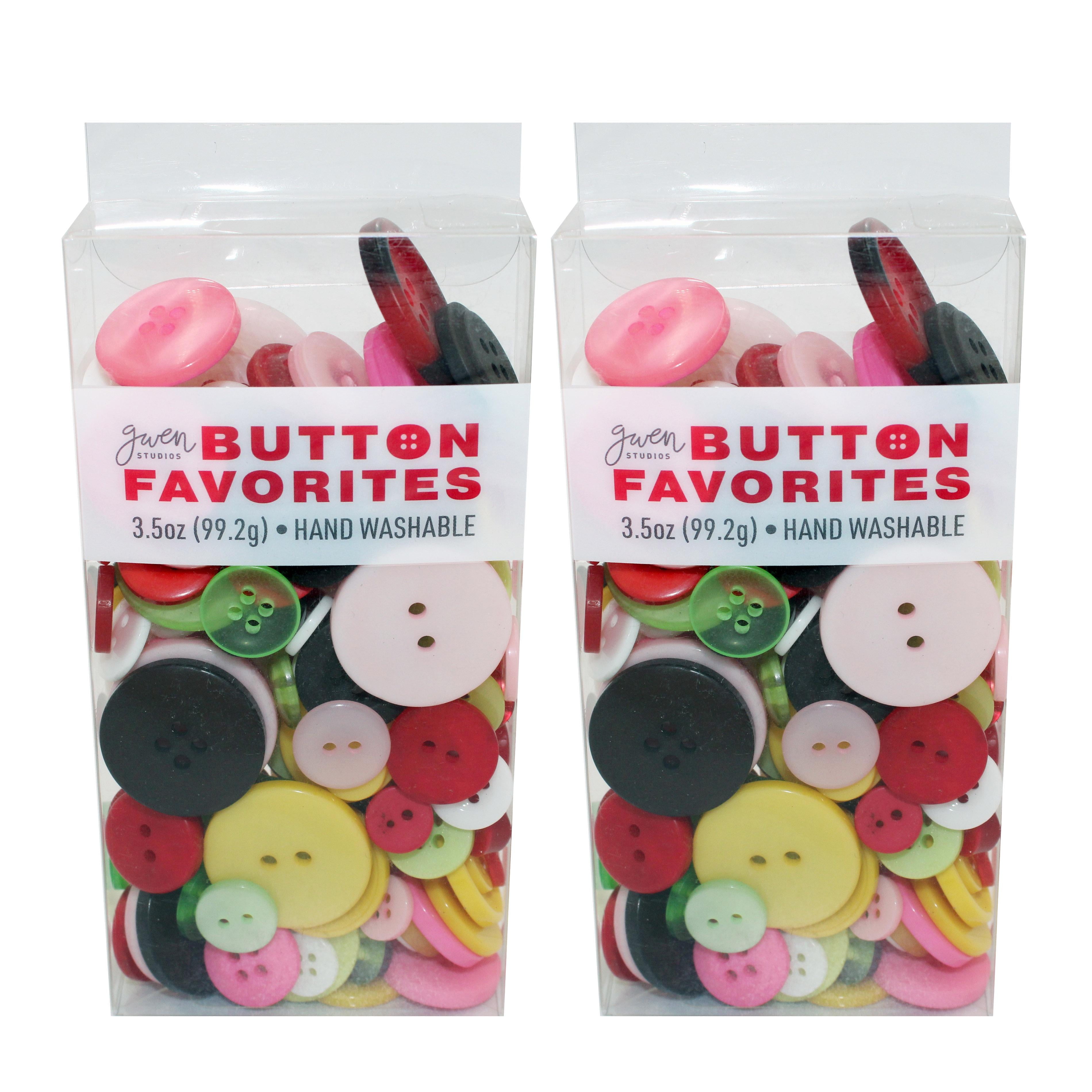 Gwen Studios Plastic Sewing Buttons Value Pack, 7 oz., Assorted Sizes ...