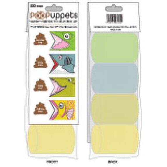 Gwen Studios Poo Puppets Dog Waste Bags, 4 Rolls - Walmart.com