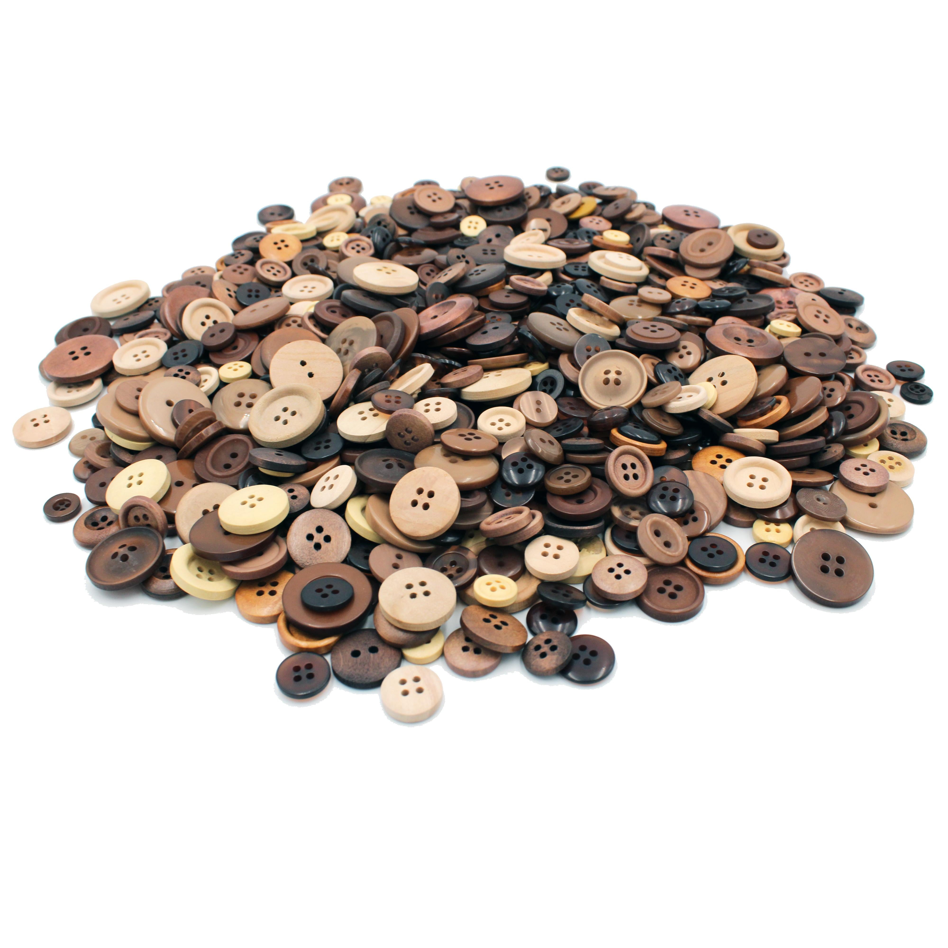 Gwen Studios Round Plastic Sewing Buttons Value Pack, Assorted Sizes, 1 ...