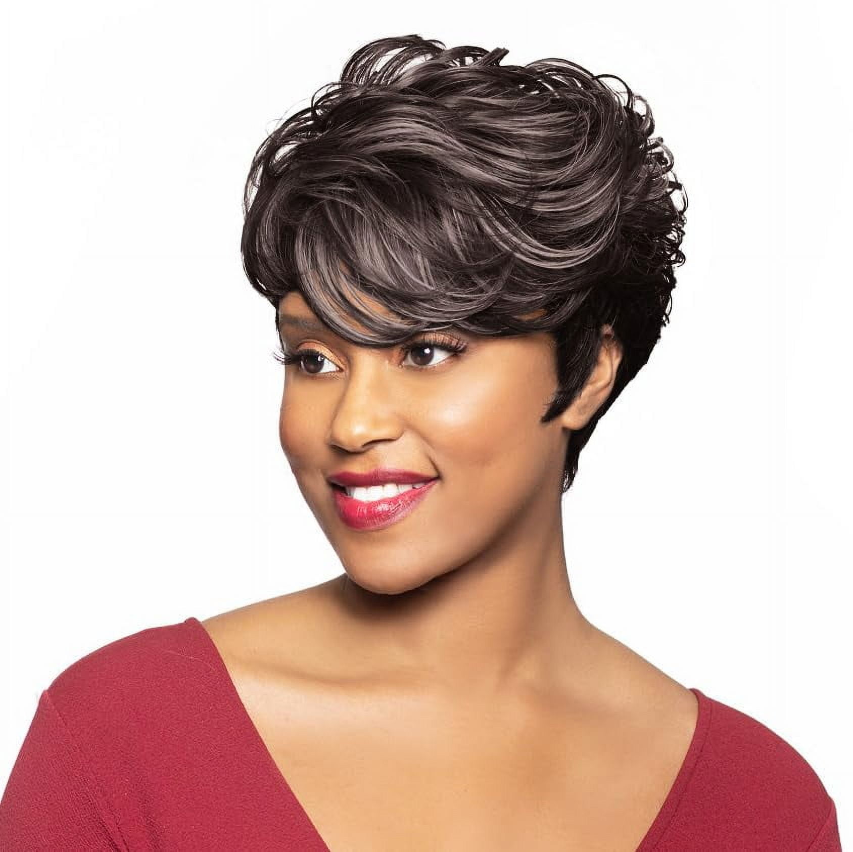Gwendolyn Wig Color 4 Medium Dark Brown - Foxy Silver Wigs Short Wavy ...