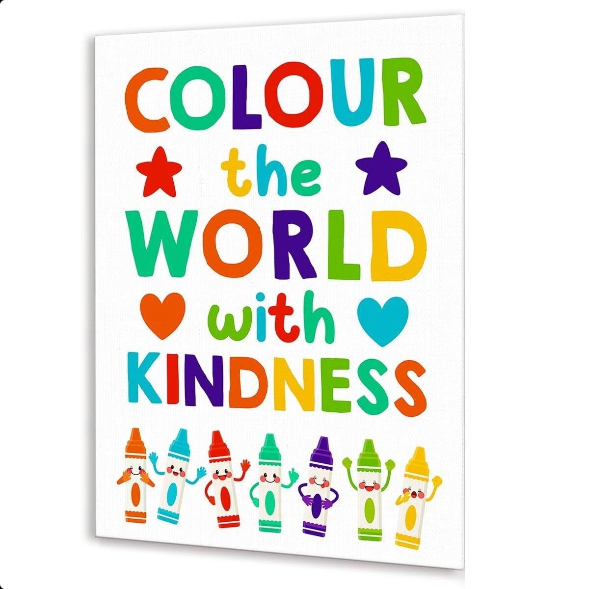 Gwisml Inspirational Quotes Classroom Canvas Wall Art,Colour The World ...