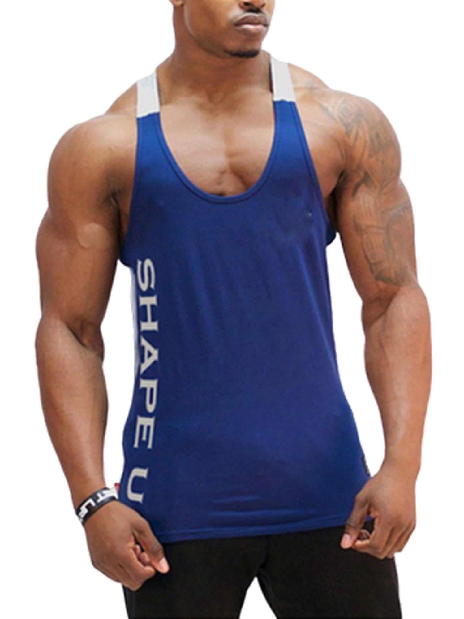 Gwiyeopda Gym Men Bodybuilding Tank Top Muscle Stringer Athletic ...