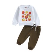 Younger Tree Baby Halloween Pumpkin Clothes Outfits Toddler Boy Girl Long Sleeve Sweatshirt Tops ...