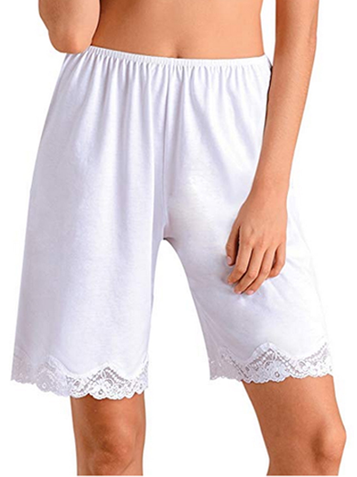 Gwiyeopda Women Culotte Slip Bloomers Split Skirt Lingerie Satin Pant ...