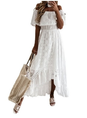 White Off Shoulder Dresses