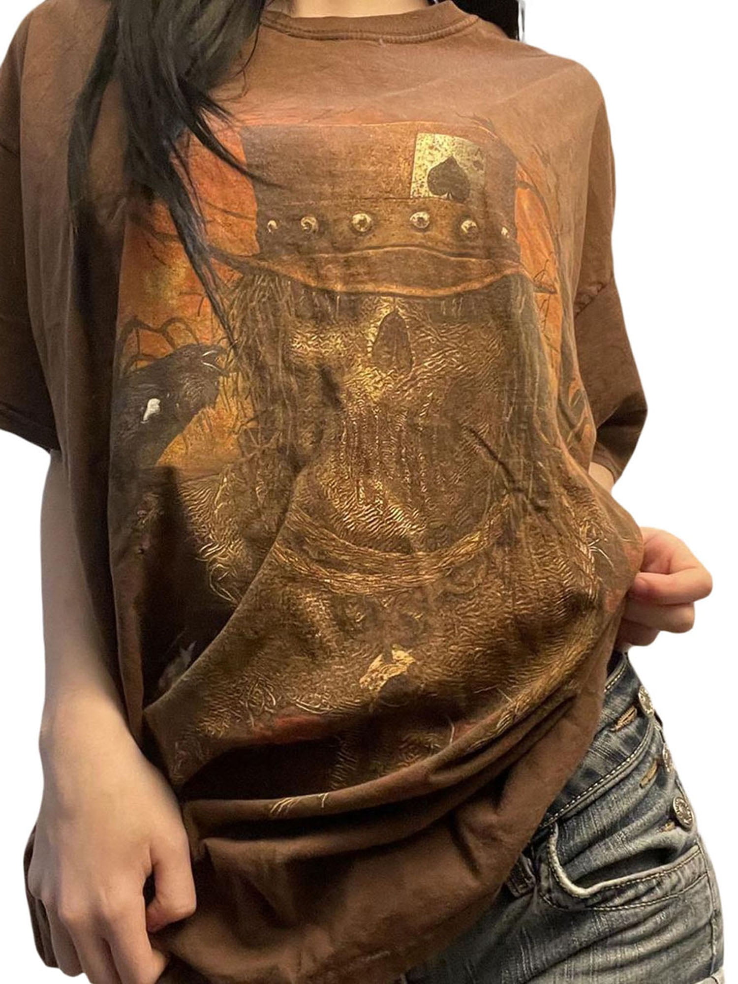 Gwiyeopda Y2k Fairy Grunge Shirts Women Aesthetic Vintage Slim Fitted ...
