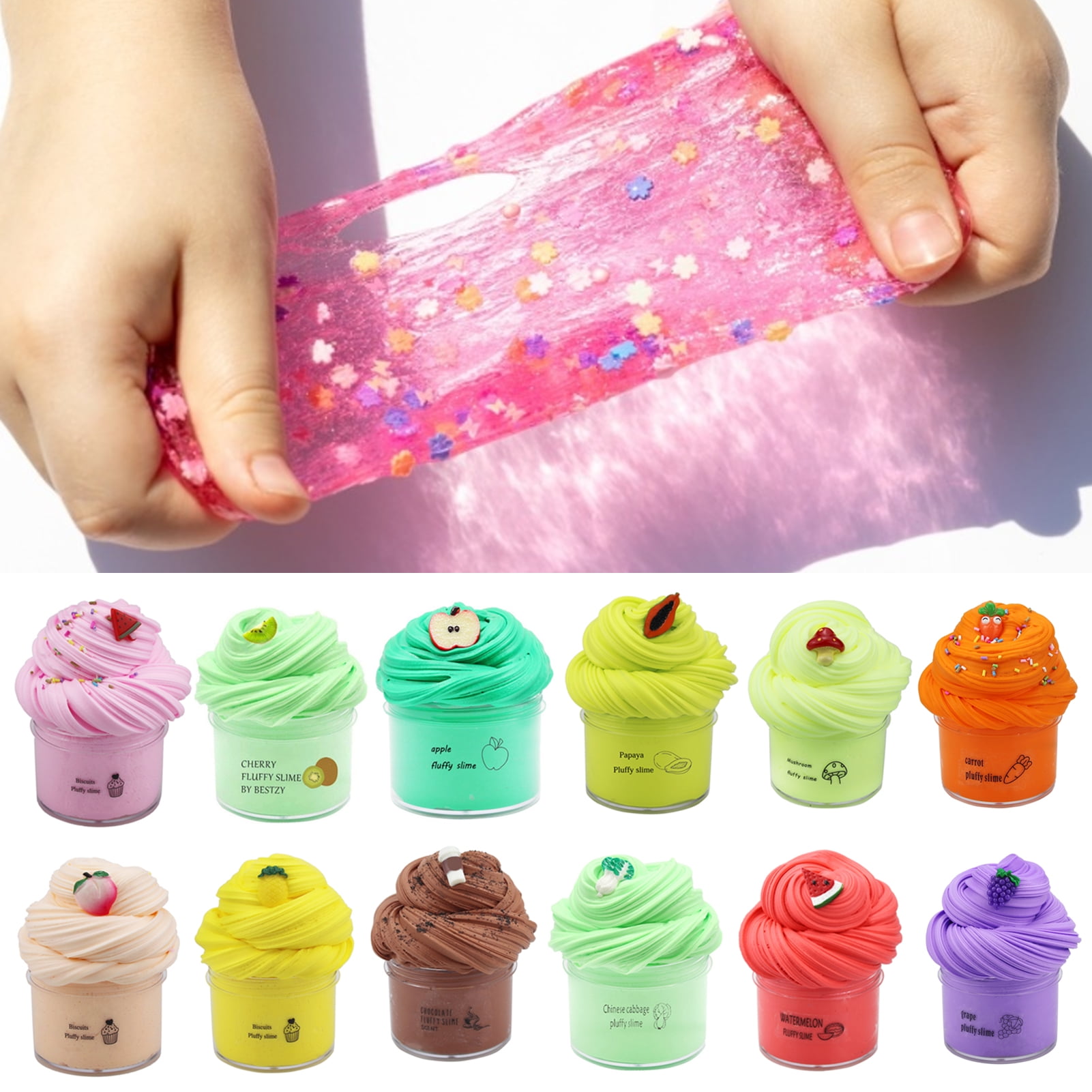 Gwong 70ML Slime Toy Fluffy Anti-tear Stretchy Cloud Slime Butter ...
