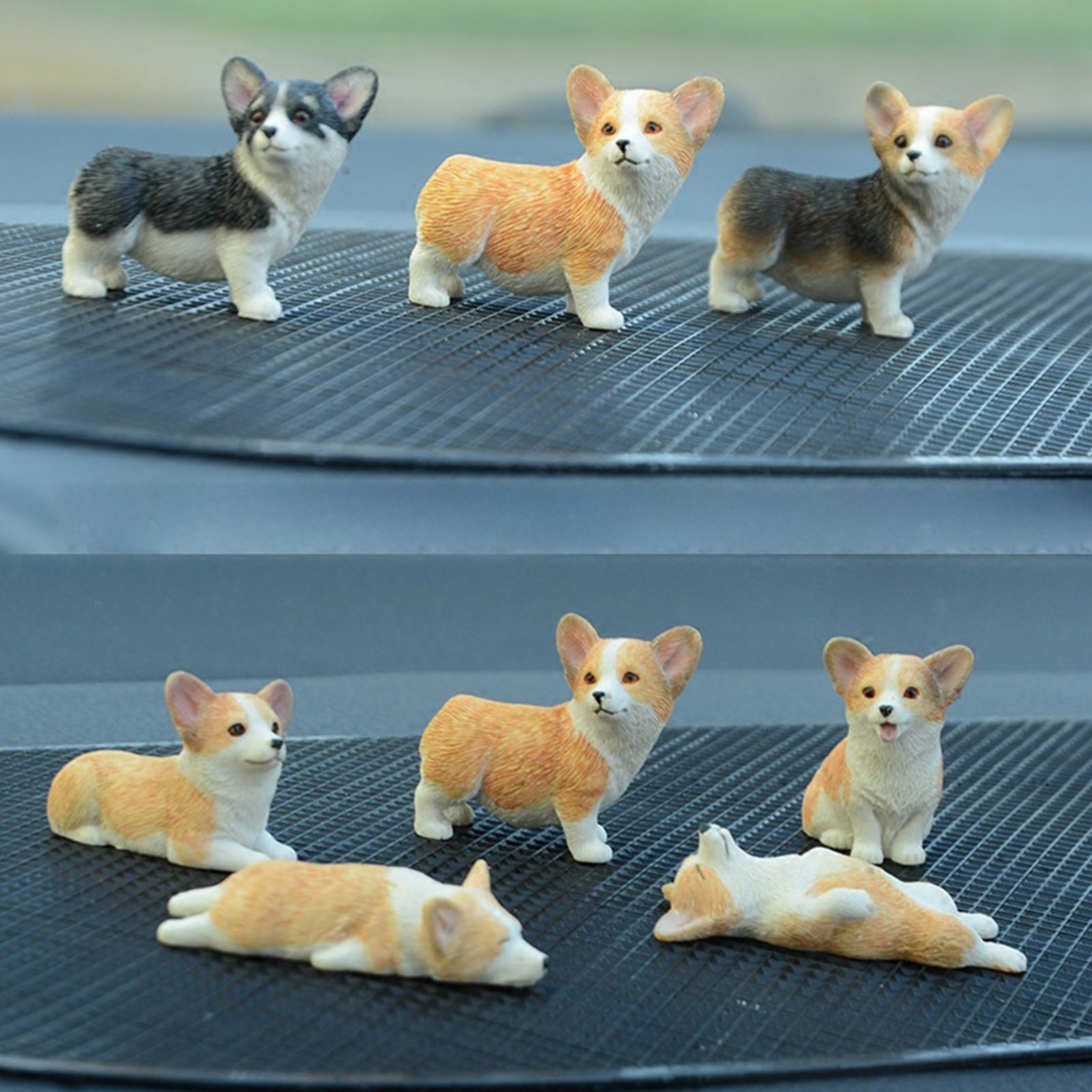 Gwong Dog Figurines Attractive Adorable Posture DIY Material Garden ...
