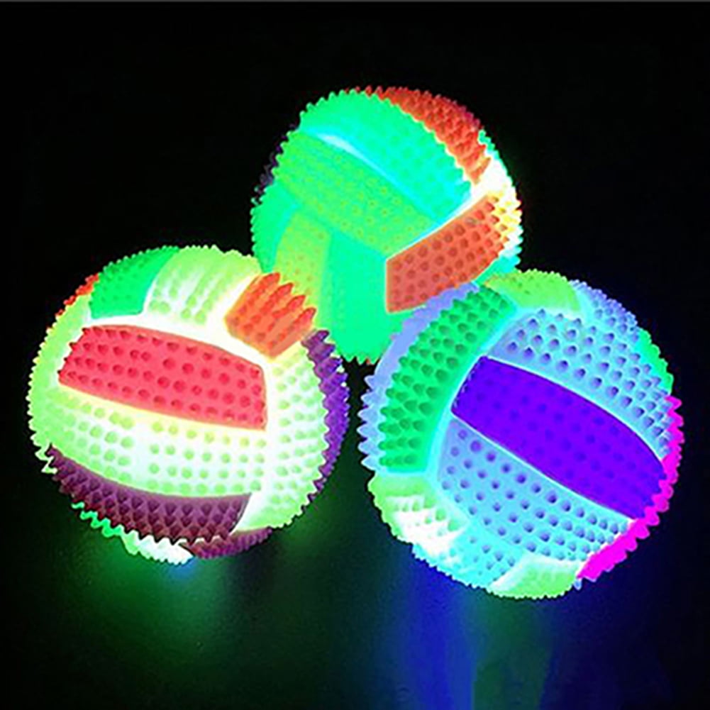 Gwong LED Flashing Color Changing Bouncing Massage Hedgehog Ball ...