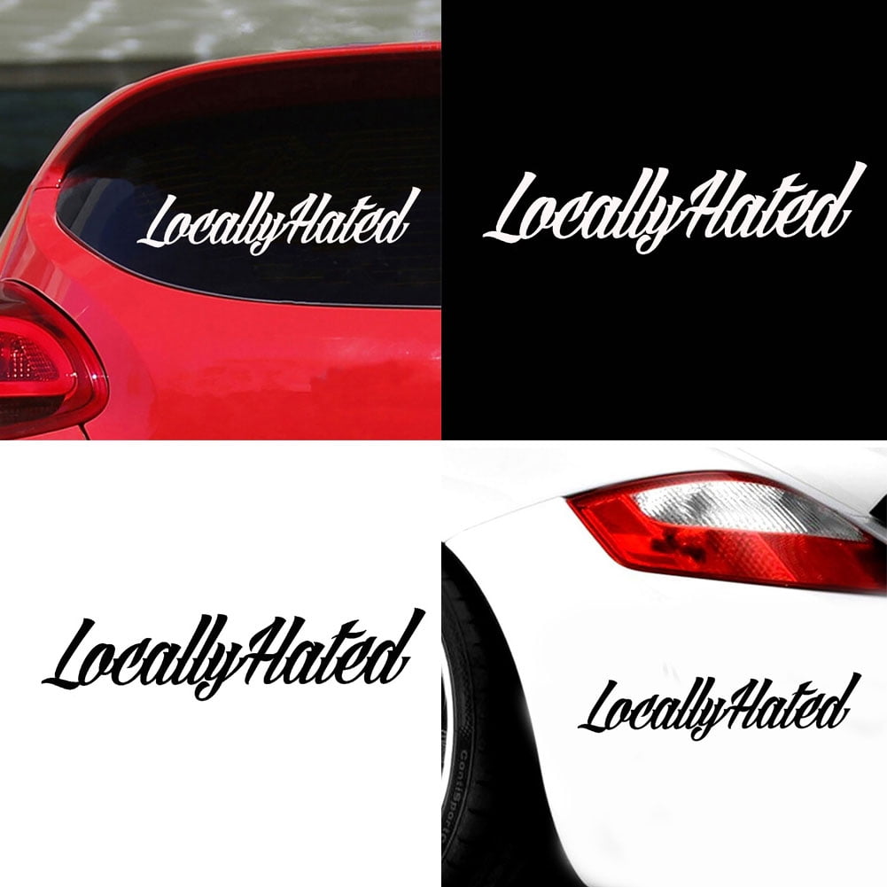 Gwong Locally Hated Letters Reflective Car Vehicle Body Window Decals ...