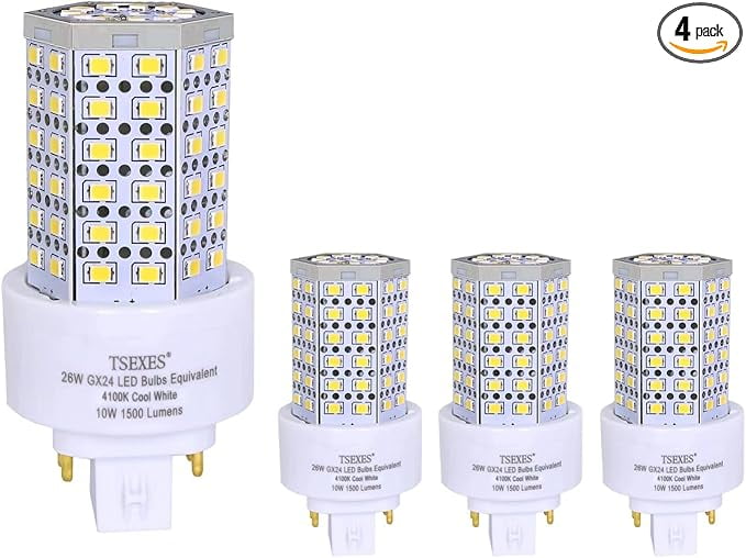 Gx24q LED Light Bulb,10W PL-C Recessed Lamp Replacement 26W 4 pin ...