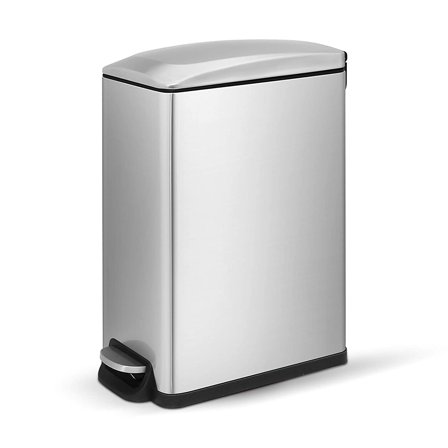 GxIne 2.6 Gal./10 Liter Slim Stainless Steel Step-on Trash Can for ...
